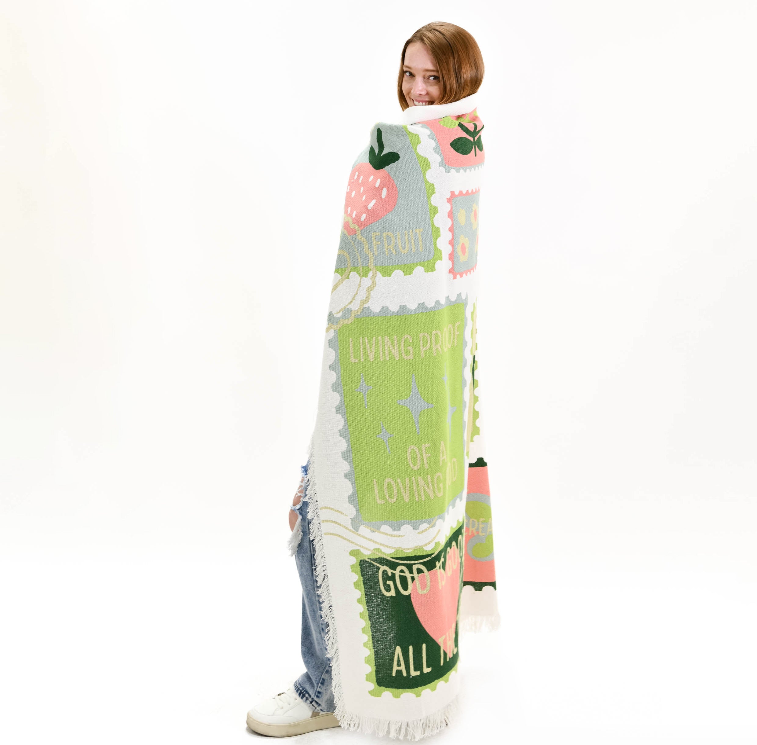 Jesus Loves You Postage Stamp Blanket – GLO