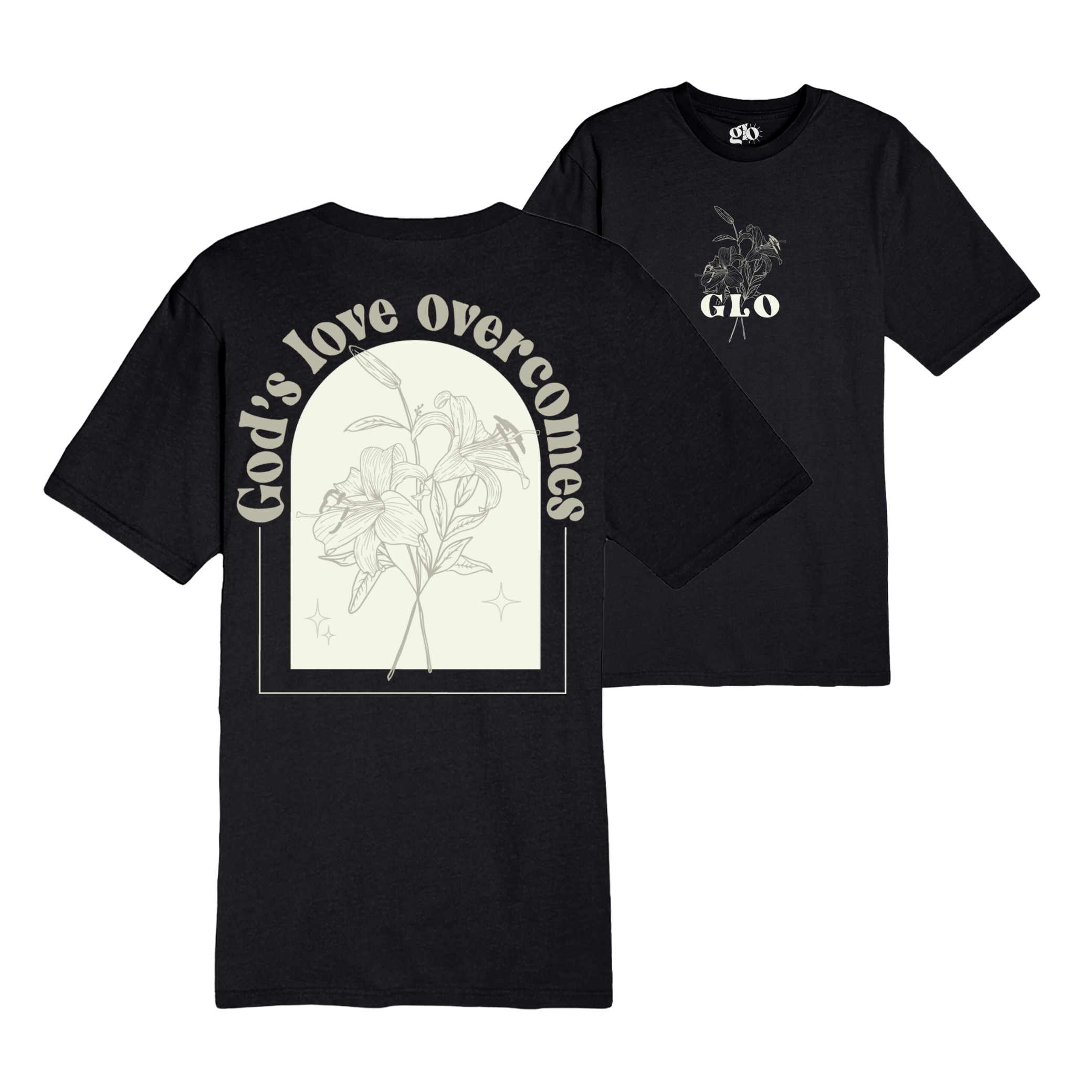God's Love Overcomes Tee - Black | GLO