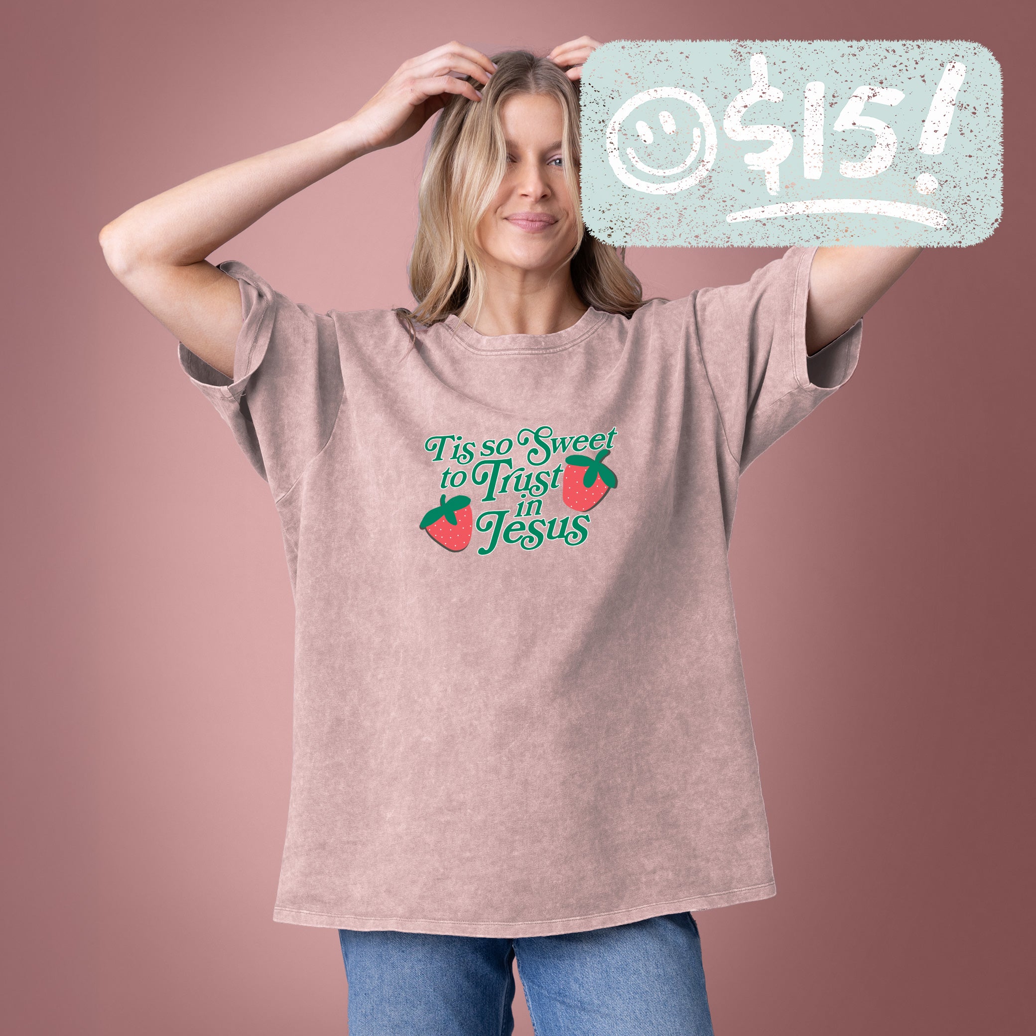 GLO - Tis so Sweet Tee - Blush - Vintage Wash - 15