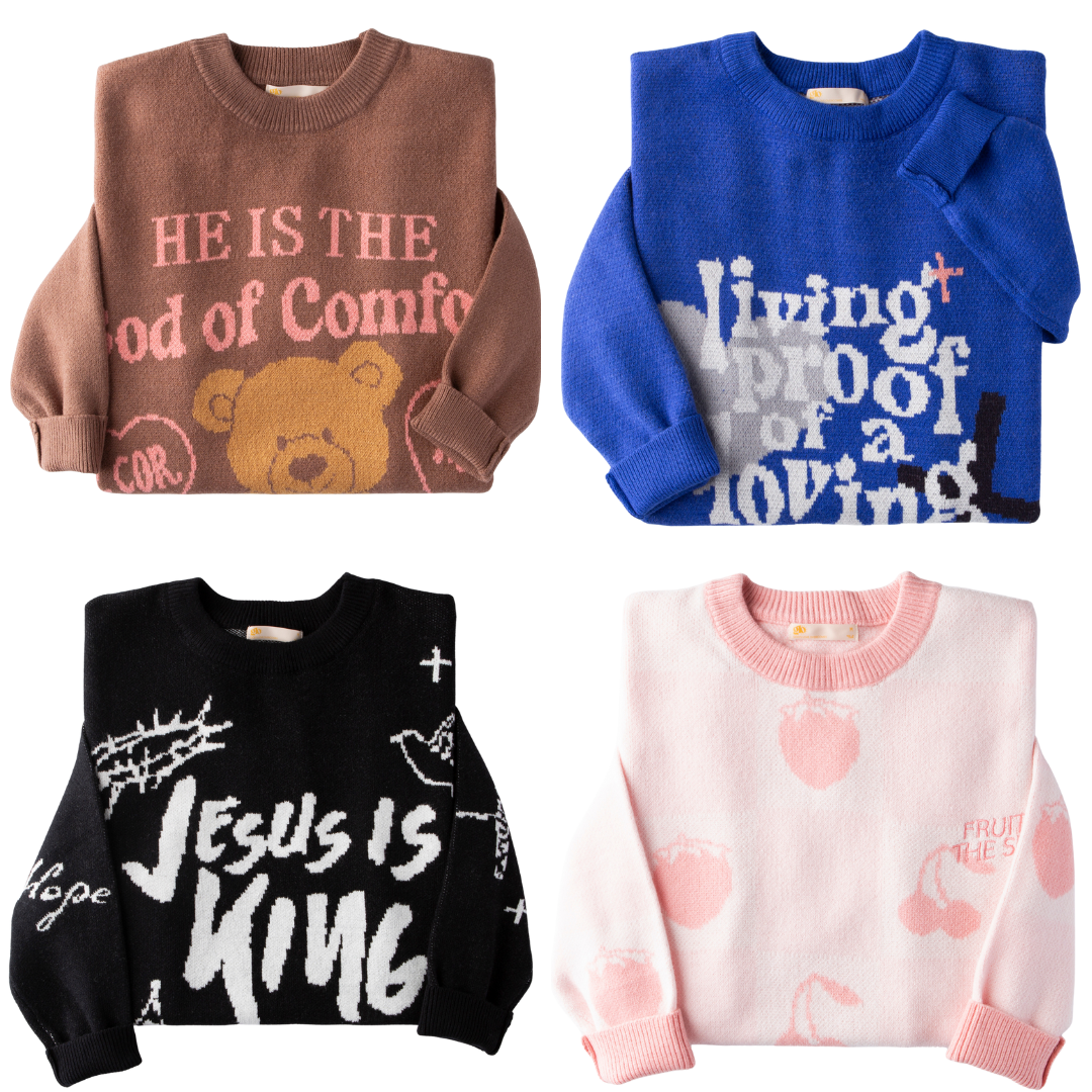 Jacquard Sweater | Christian Knit Sweaters, Living Proof, Fruit of the ...